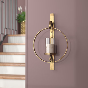Gold wall candle sconce store